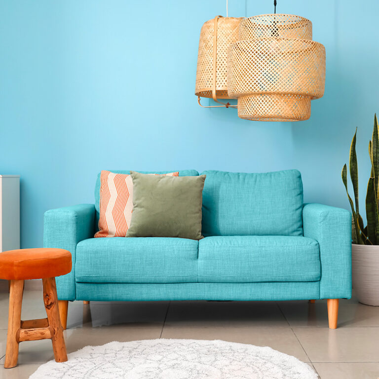 Quelles couleurs choisir avec un canapé bleu ciel ? – Blog BUT