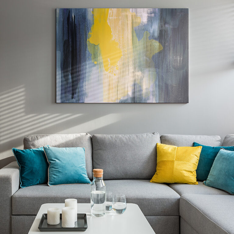 Un tableau grand format pour sublimer votre salon – Blog BUT