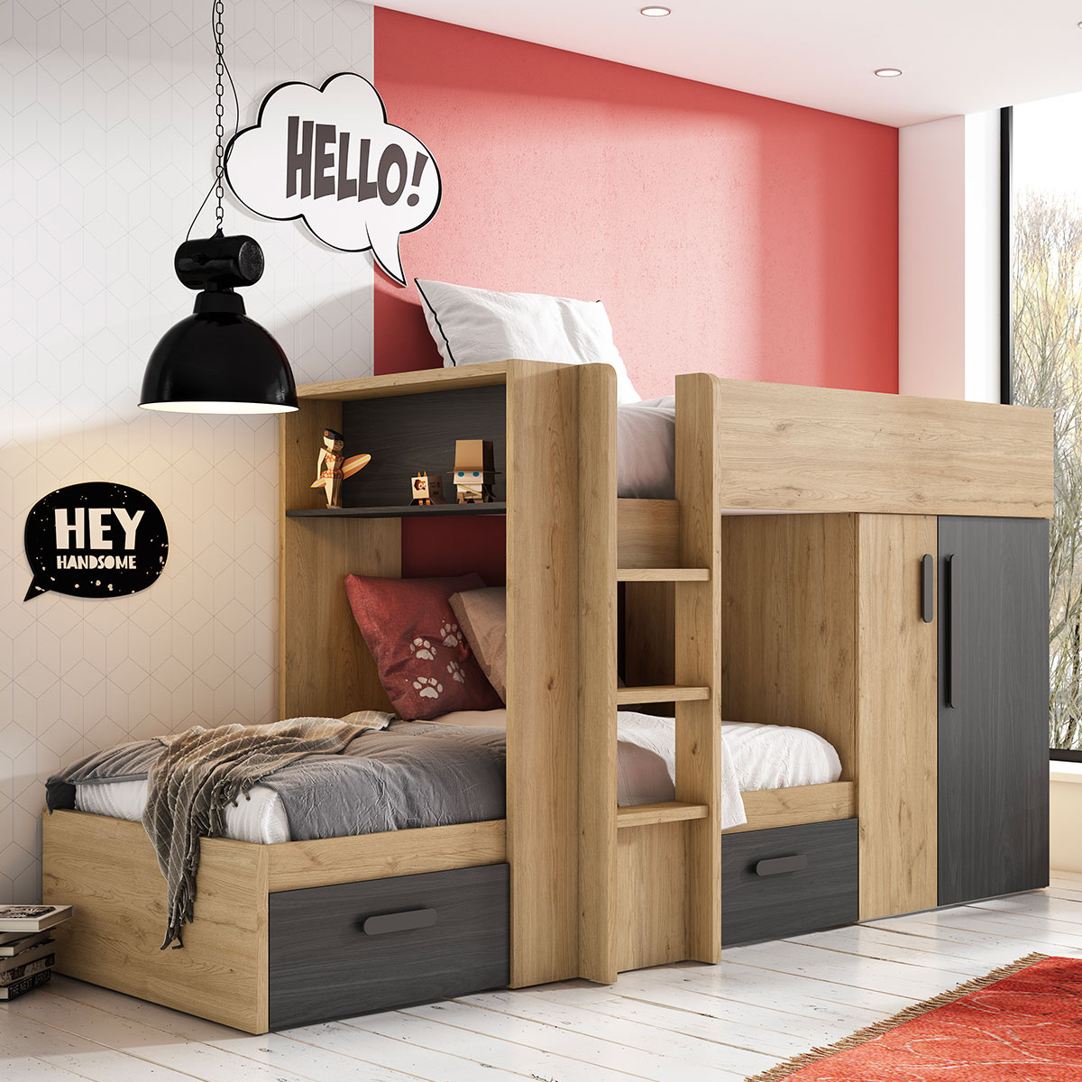 Aménagement d'une chambre avec un lit superposé : nos idées – Blog BUT