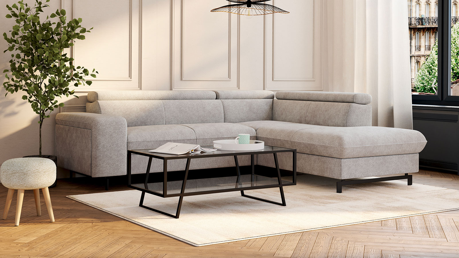 La bonne table basse pour un canapé d'angle – Blog BUT