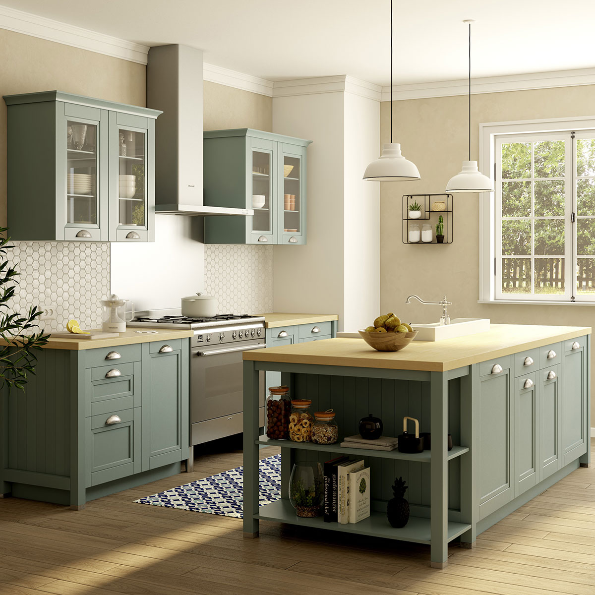 Nos idées d'aménagement pour une cuisine verte et bois – Blog BUT